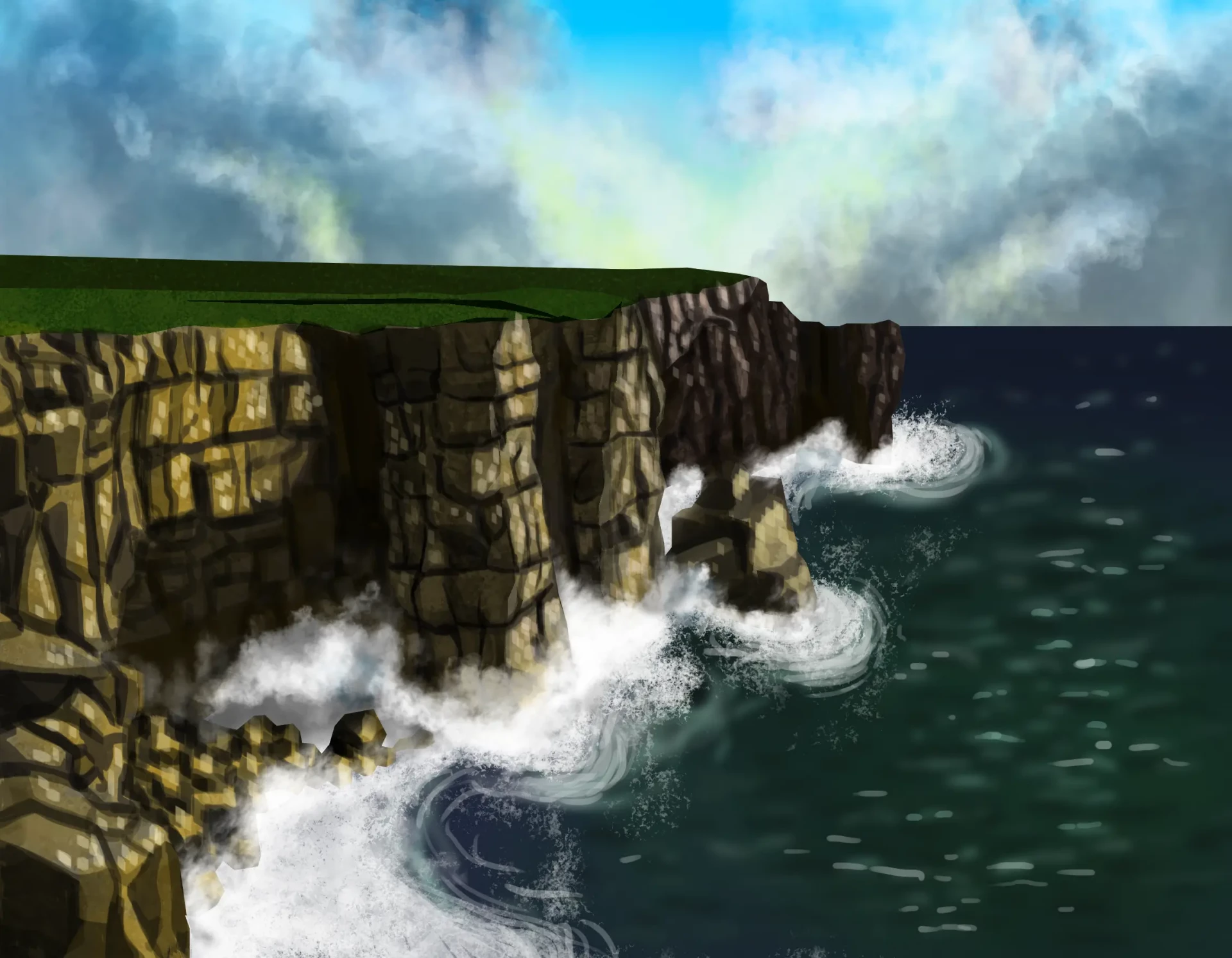 Guide to Drawing a Cliff - Blog - Dessindigo
